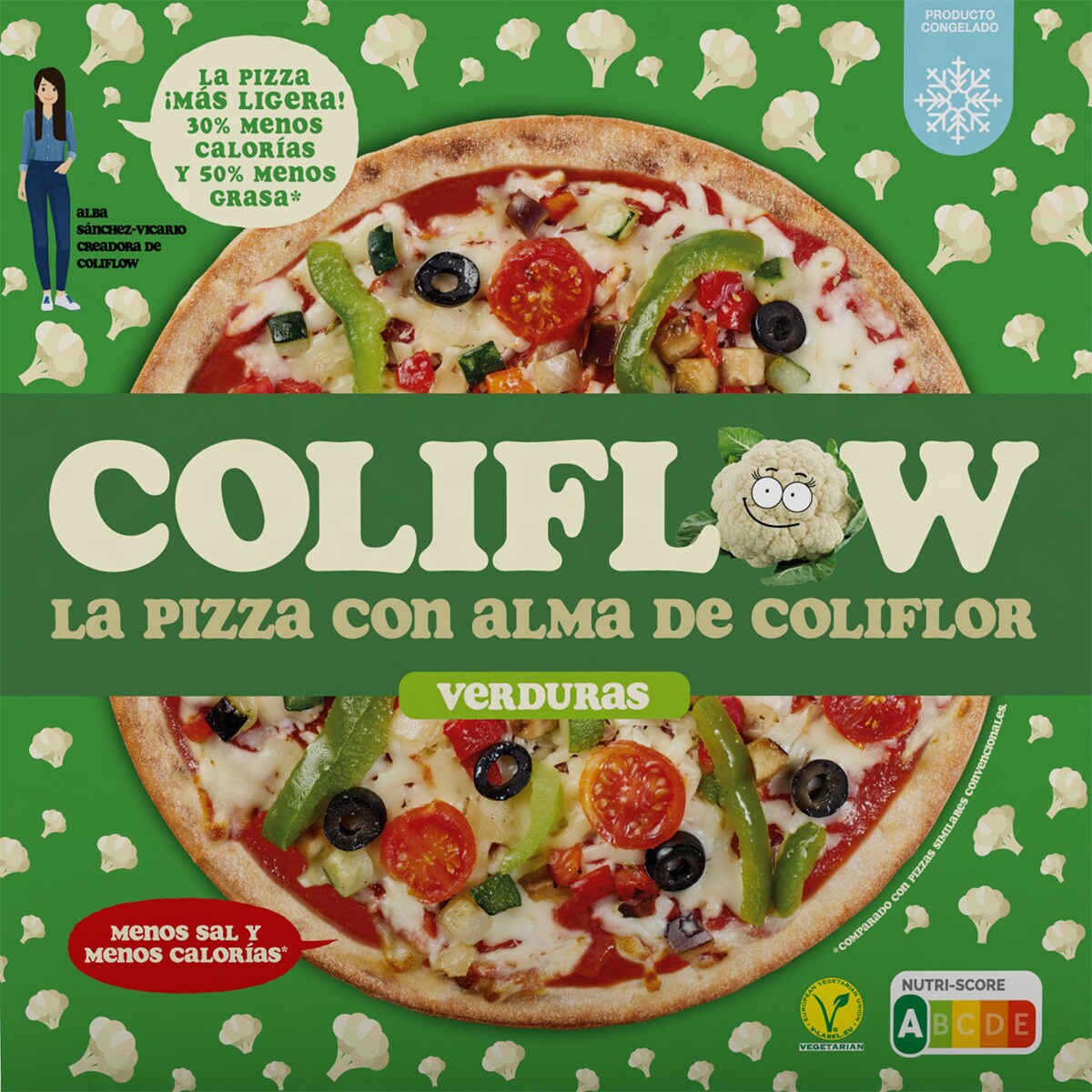 Pizza con base de coliflor de verduras envase 460 g · COLIFLOW · Supermercado El Corte Inglés El ...