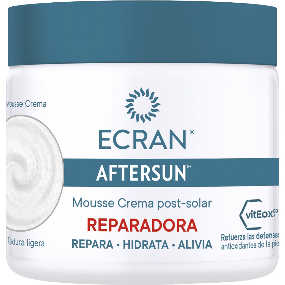 Aftersun mousse crema post-solar Reparadora vitEox 80 tarro 350 ml ...
