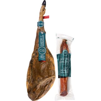 Jamón de bellota ibérico 75% raza ibérica + lomo de bellota 100% ...