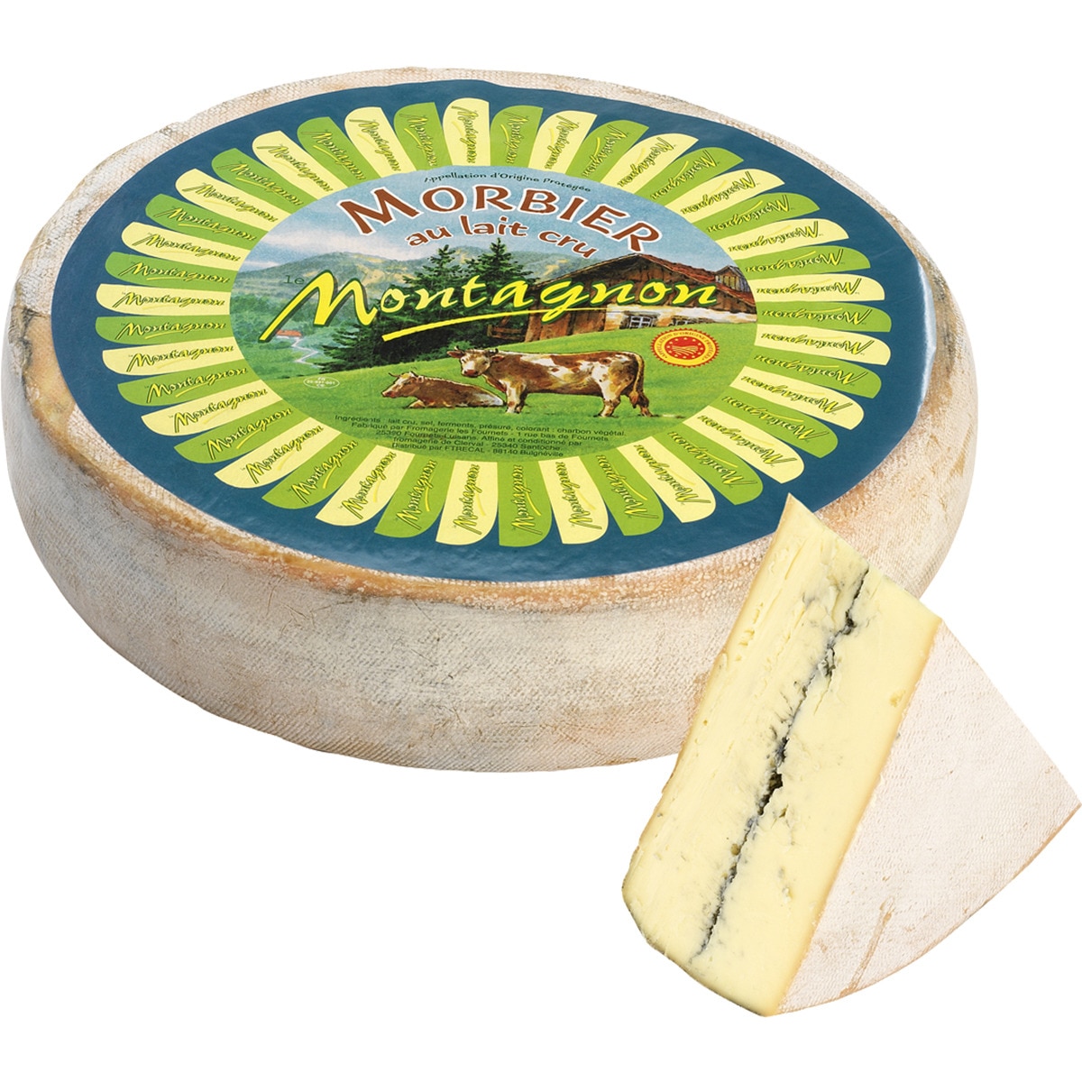 Queso francés de vaca elaborado con leche cruda DOP Morbier · MONTAGNON ...
