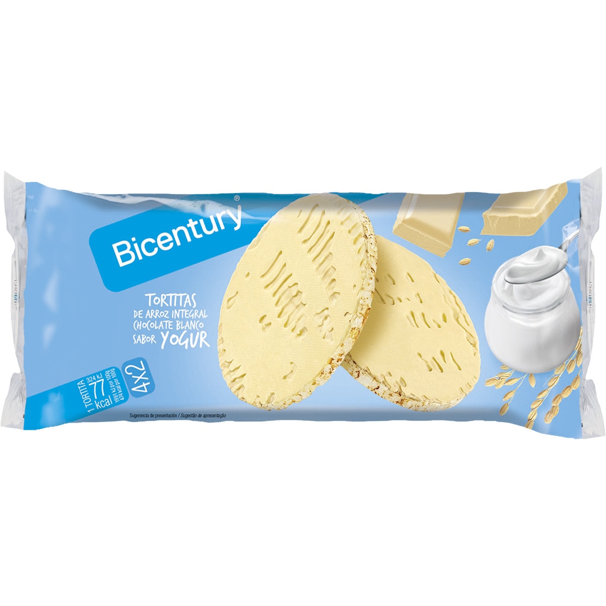 tortitas de arroz integral sabor yogur packs 4x2 unidades envase 130,4 ...