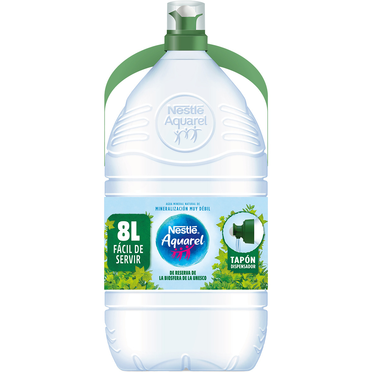 agua mineral natural de mineralización débil garrafa 8 l con tapón ...