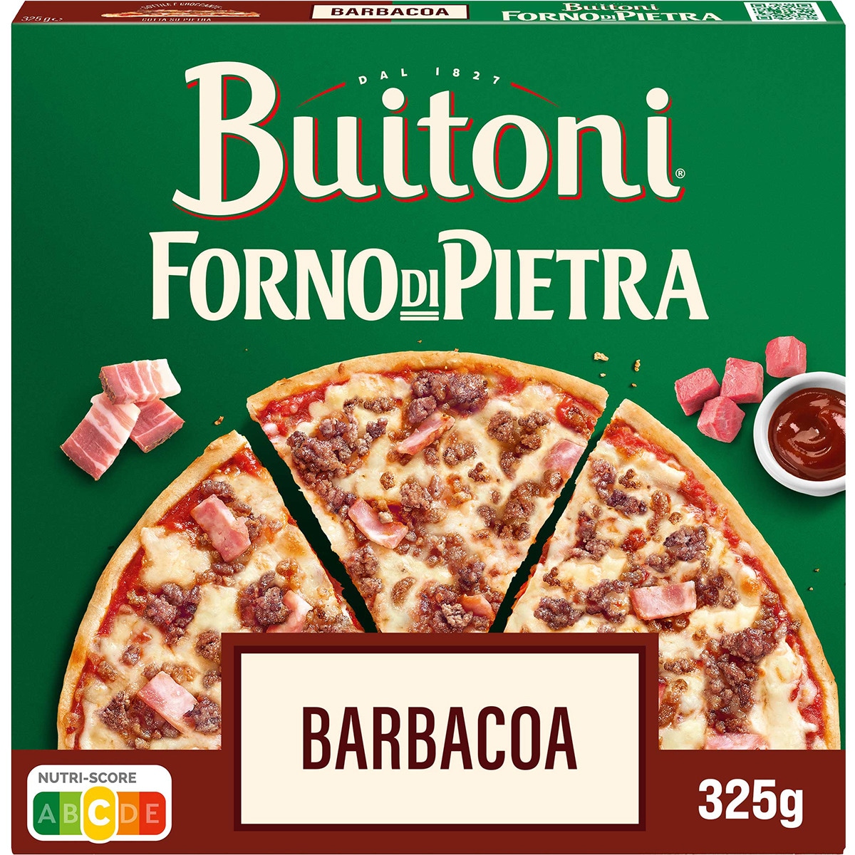 Comprar Pizza barbacoa con carne bacon y salsa barbacoa estuche 325 g ...