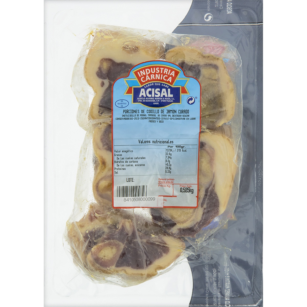 porciones de codillo de jamón curado peso aproximado envase 500 g ...