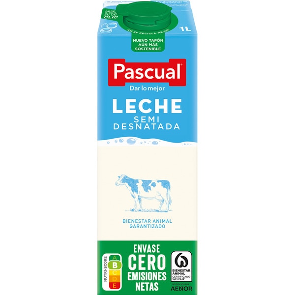 Leche semidesnatada brik 1 l · PASCUAL · Supermercado El Corte Inglés ...