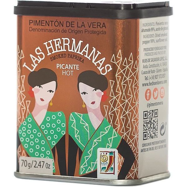 La Vera sweet smoked paprika PDO Pimentón de la Vera tin 70 g · LAS ...