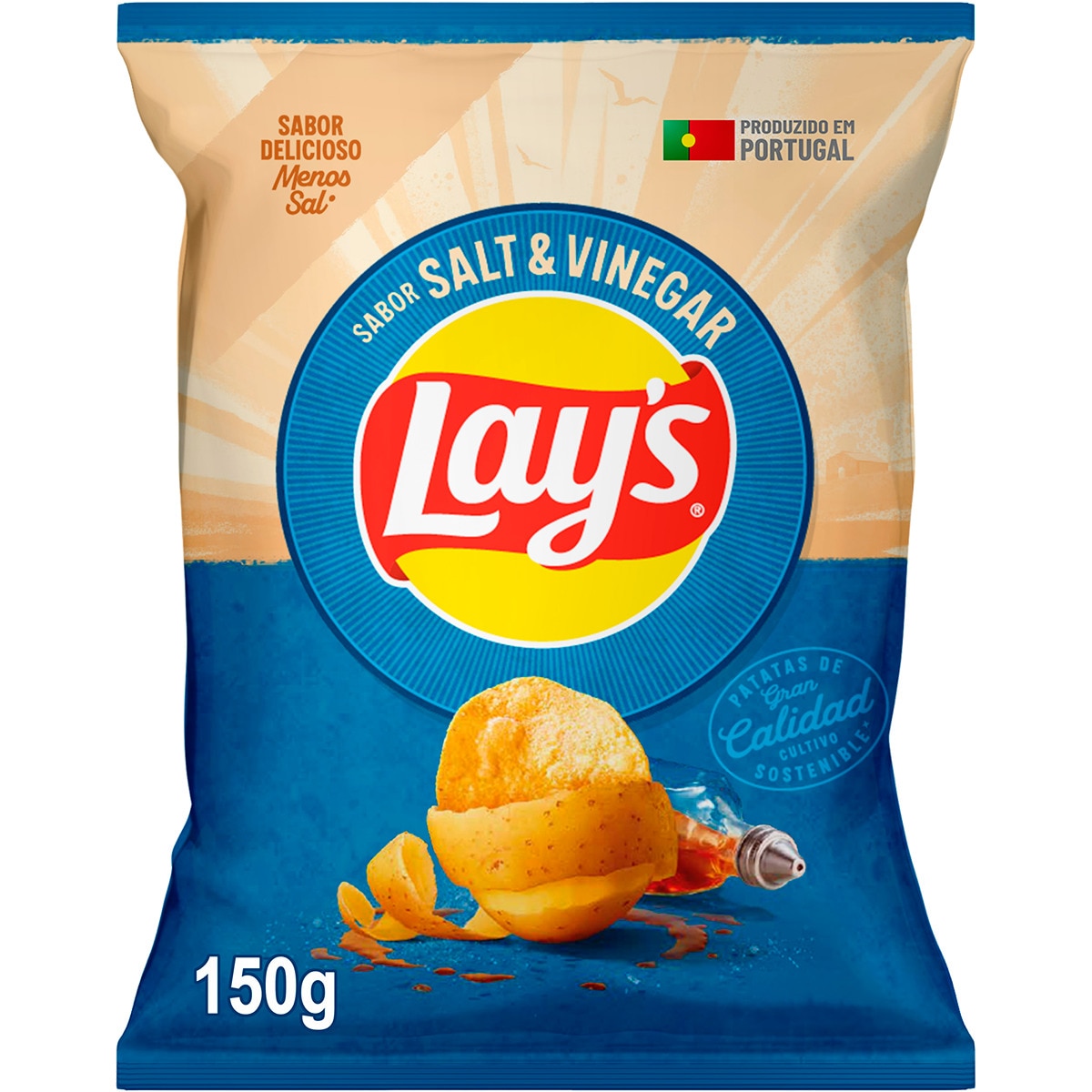 Batatas Fritas sabor Sal e Vinagre embalagem 150 g · Lay's ...
