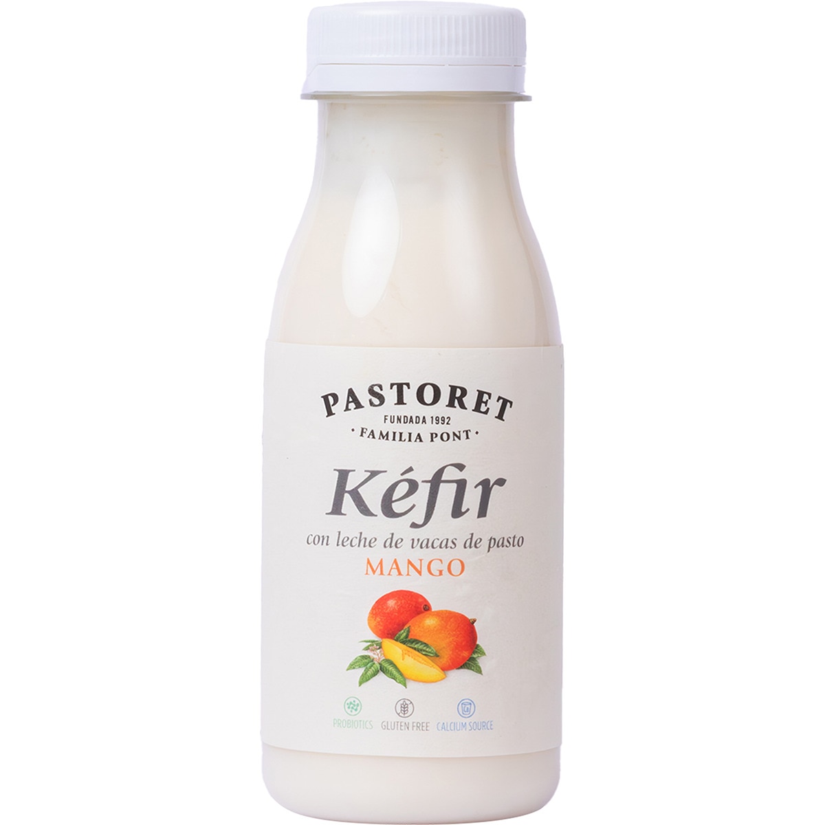 Kéfir con mango con leche de vacas de pasto sin gluten botella 250 g ...