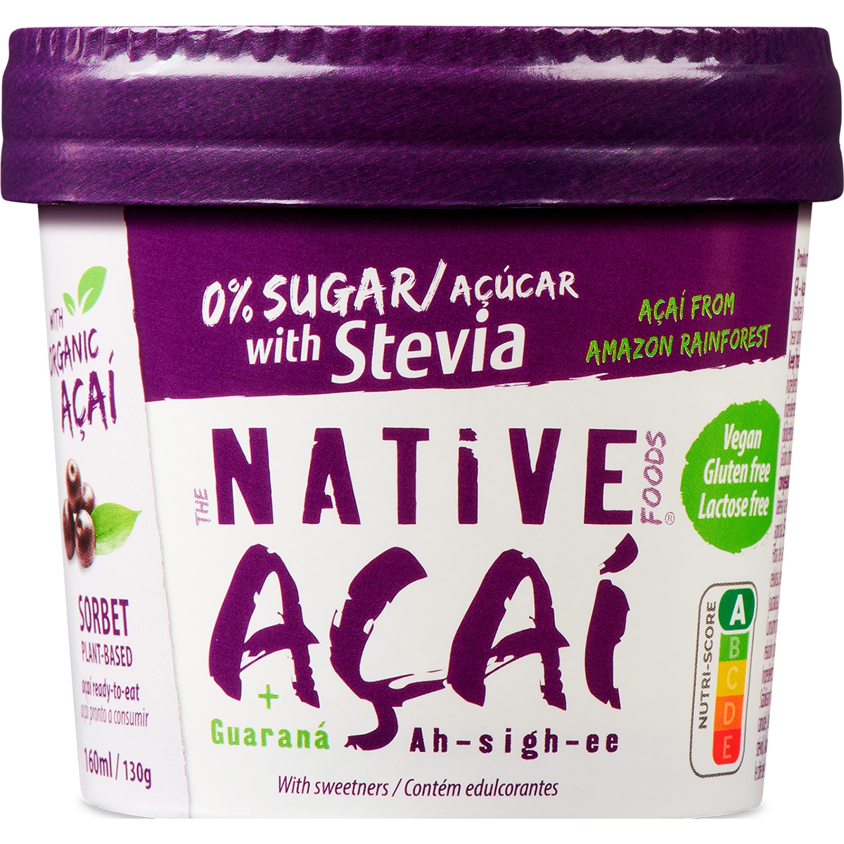Gelado de Açaí e Guaraná embalagem 160 ml · Açaí Native · Supermercado ...