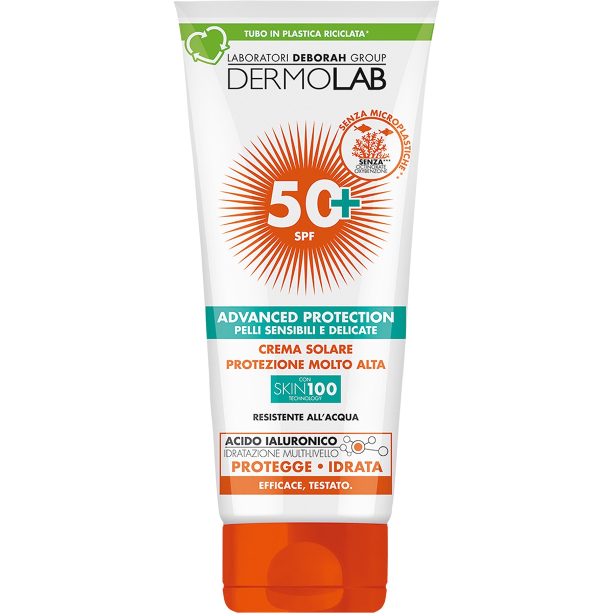 Crema solar Advanced Protection con ácido hialurónico SPF-50+ tubo 200 ...