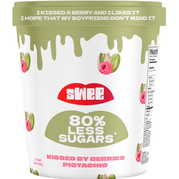 Gelado Vegetal de Pistacho e Framboesa embalagem 450 g · Swee ...