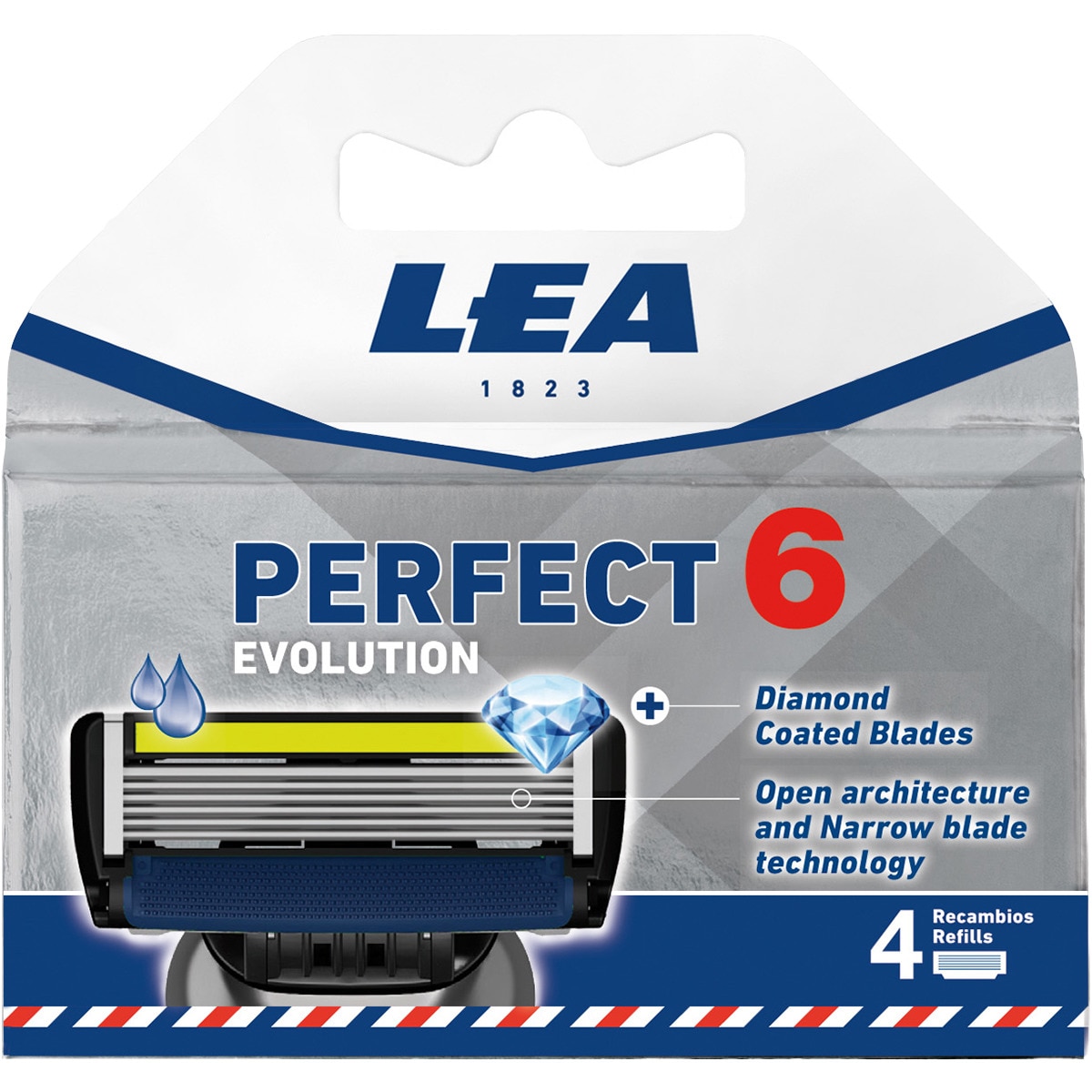 Recambio de maquinilla de afeitar Perfect 6 Evolution caja 4 unidades ...