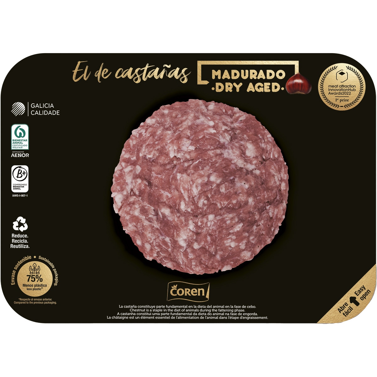 Hamburguesa de cerdo madurado Selecta Dry Aged bandeja 180 g · COREN ...