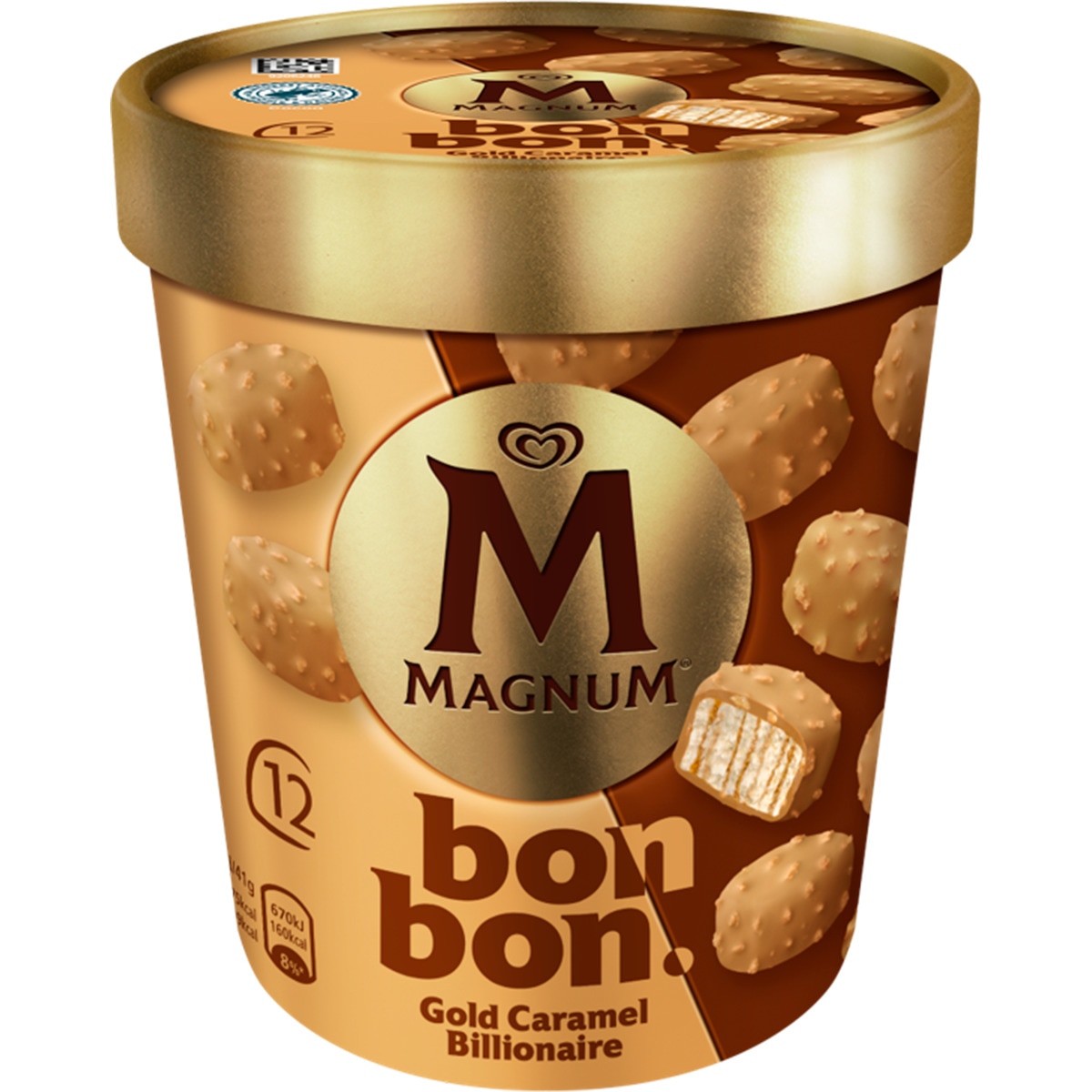 Magnum Gelado Bombons Gold Caramelo Billion embalagem 204 ml · Olá ...