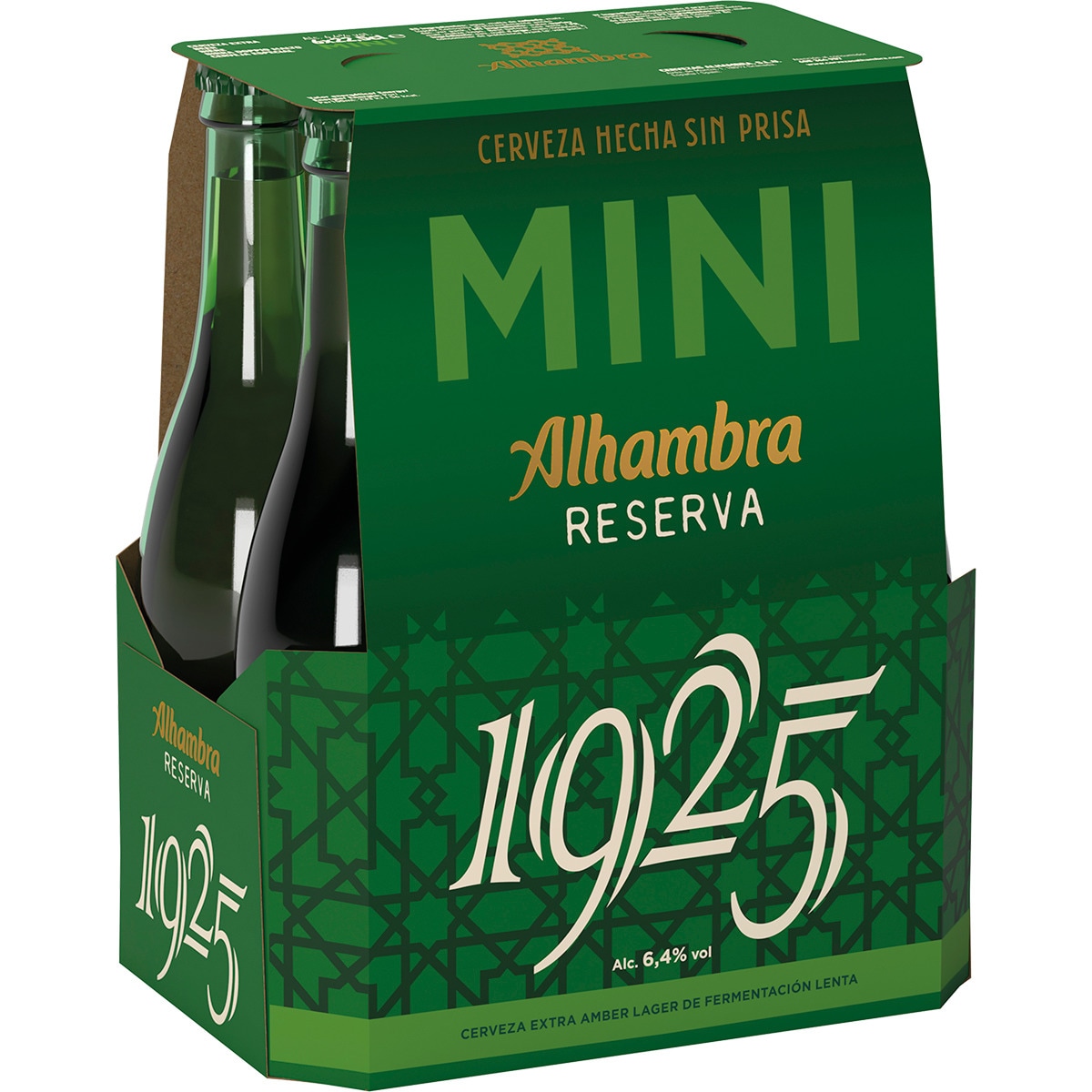 Cerveza rubia extra pack 6 botellas 22,50 cl Formato Mini · ALHAMBRA ...