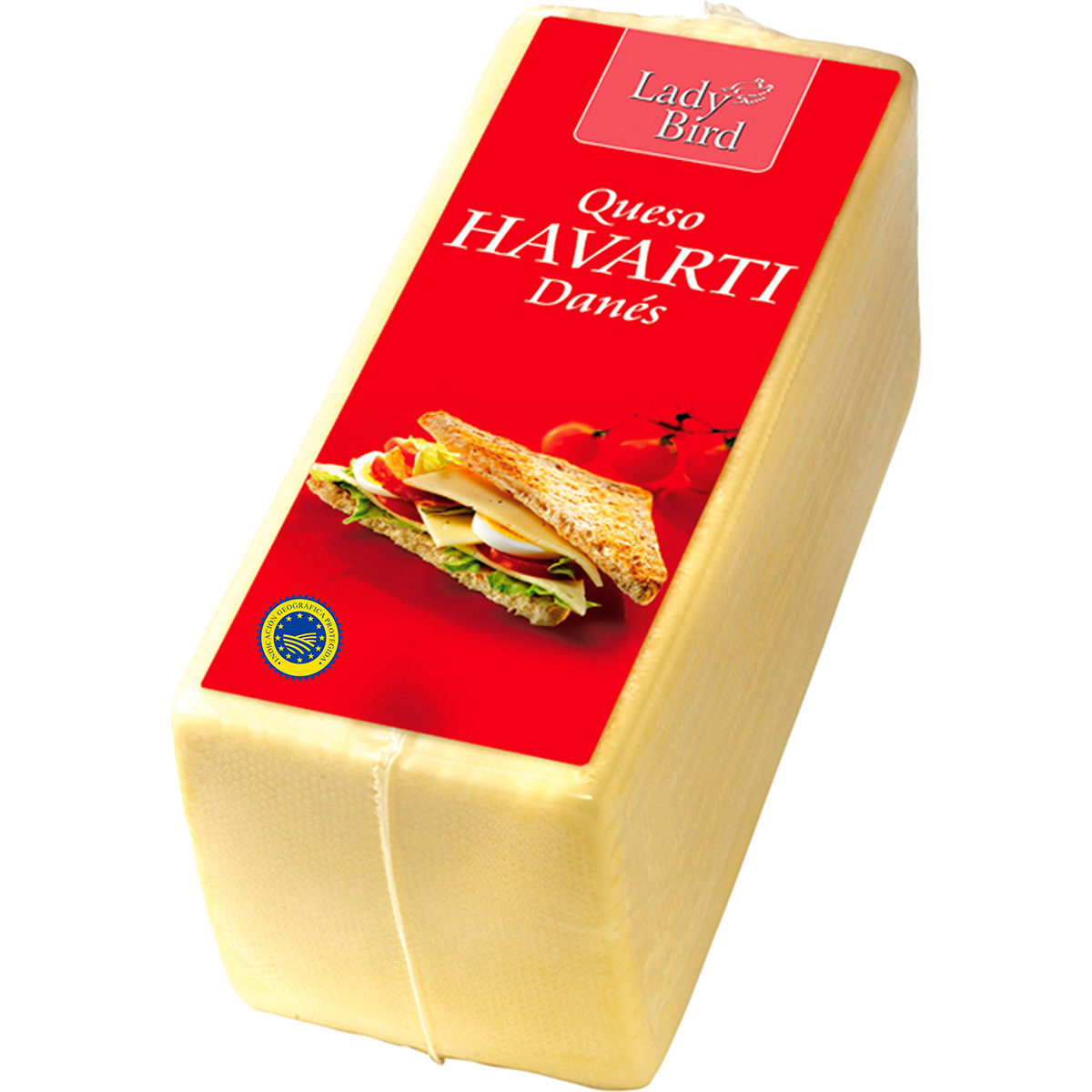queso danés havarti de vaca en barra IGP · LADY BIRD · Supermercado El ...