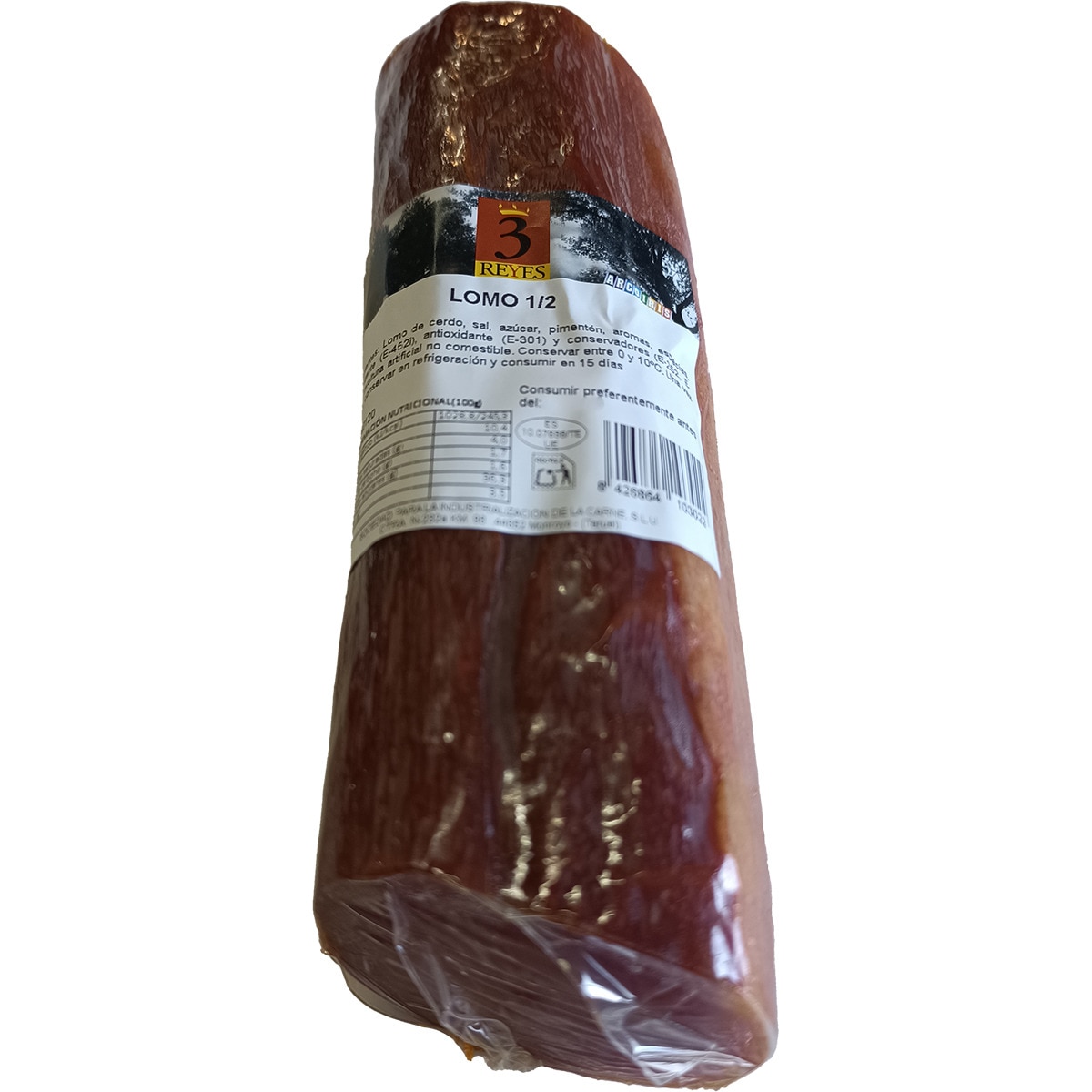 Lomo curado peso aproximado pieza 800 g · 3 REYES · Supermercado El ...
