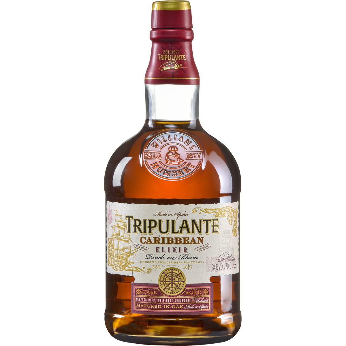 Caribbean Elixir ron del Caribe botella 70 cl · TRIPULANTE ...