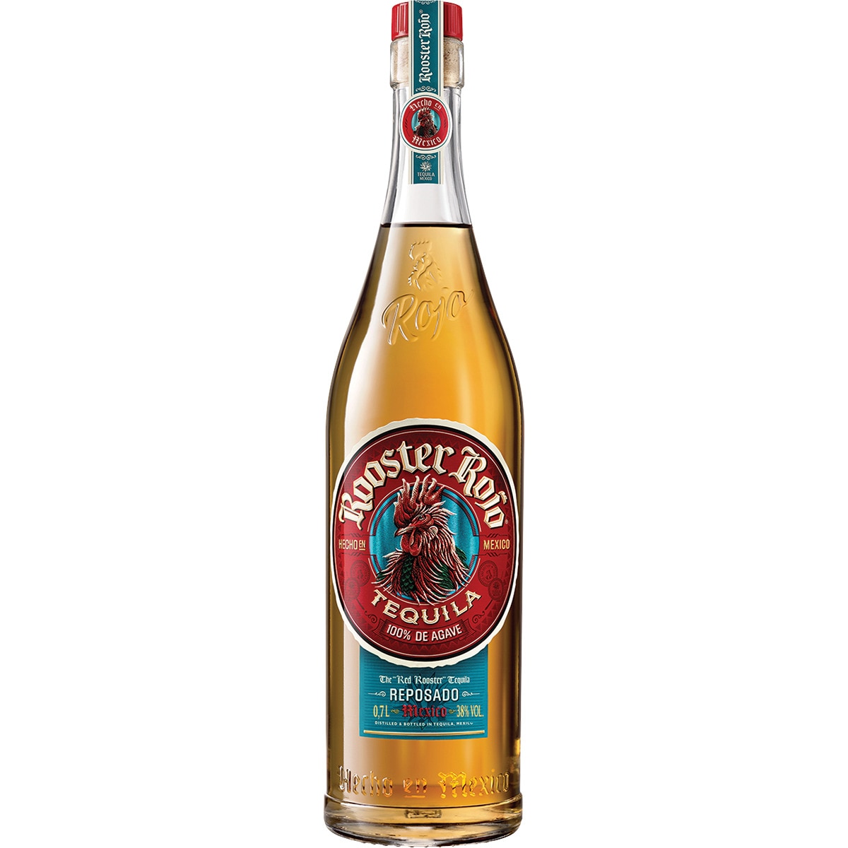 tequila reserva reposado 100% agave botella 70 cl · ROOSTER ROJO ...