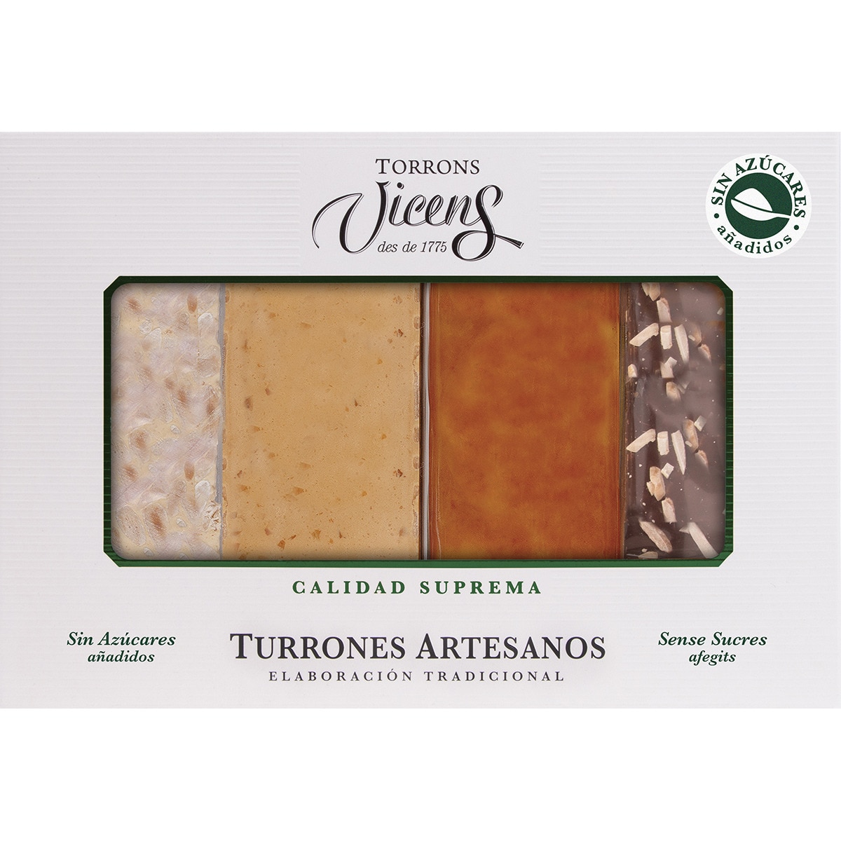 surtido de turrones diversos 4 tabletas 80 g estuche 320 g · VICENS ...