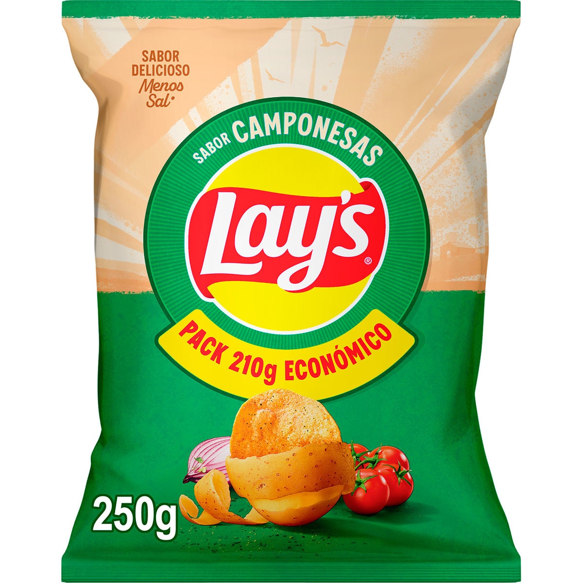 patatas fritas sabor Campesinas Sin Gluten bolsa 250 g · LAYS ...