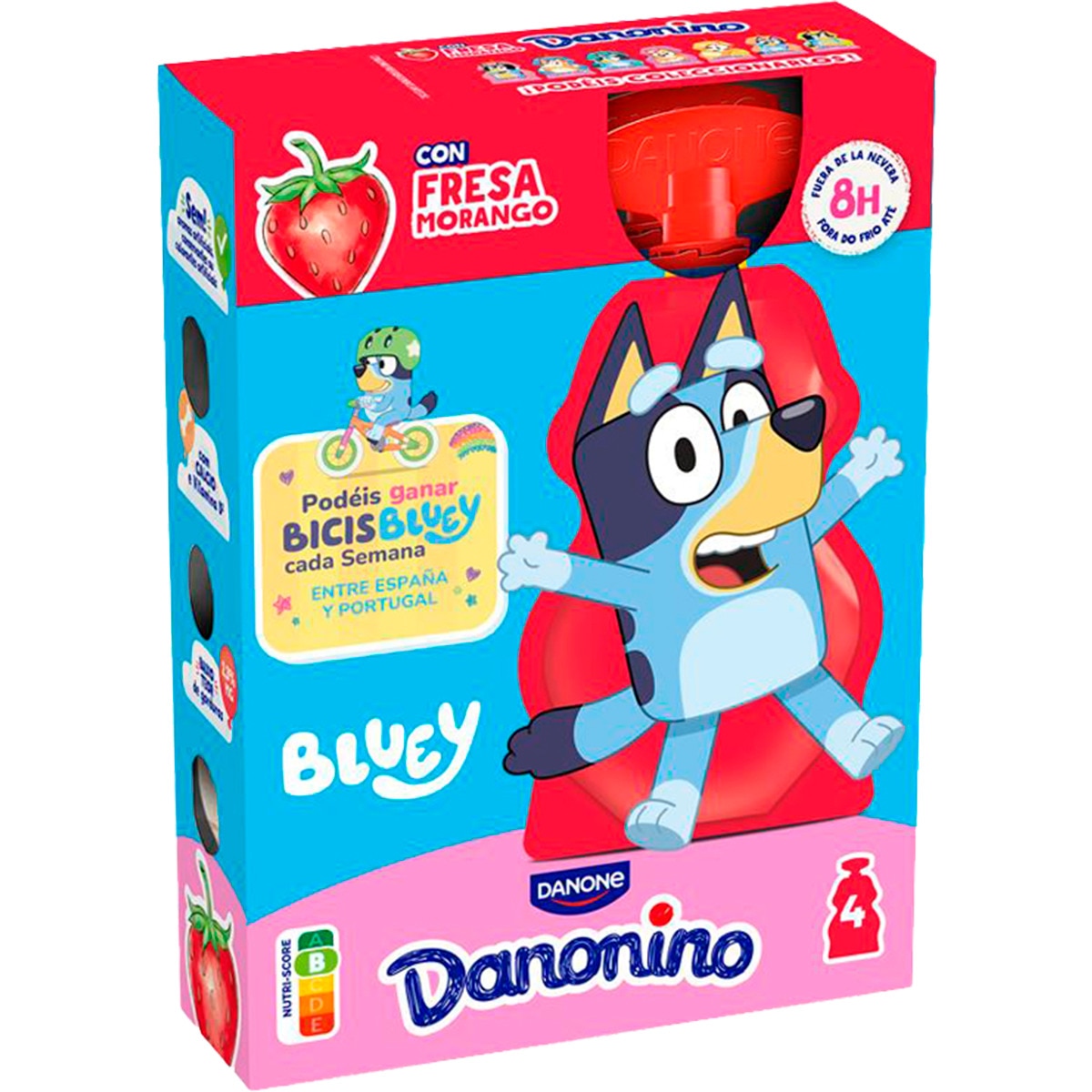 Iogurte Pouch de Morango Pack 4 unidades embalagem 70 g · Danonino ...