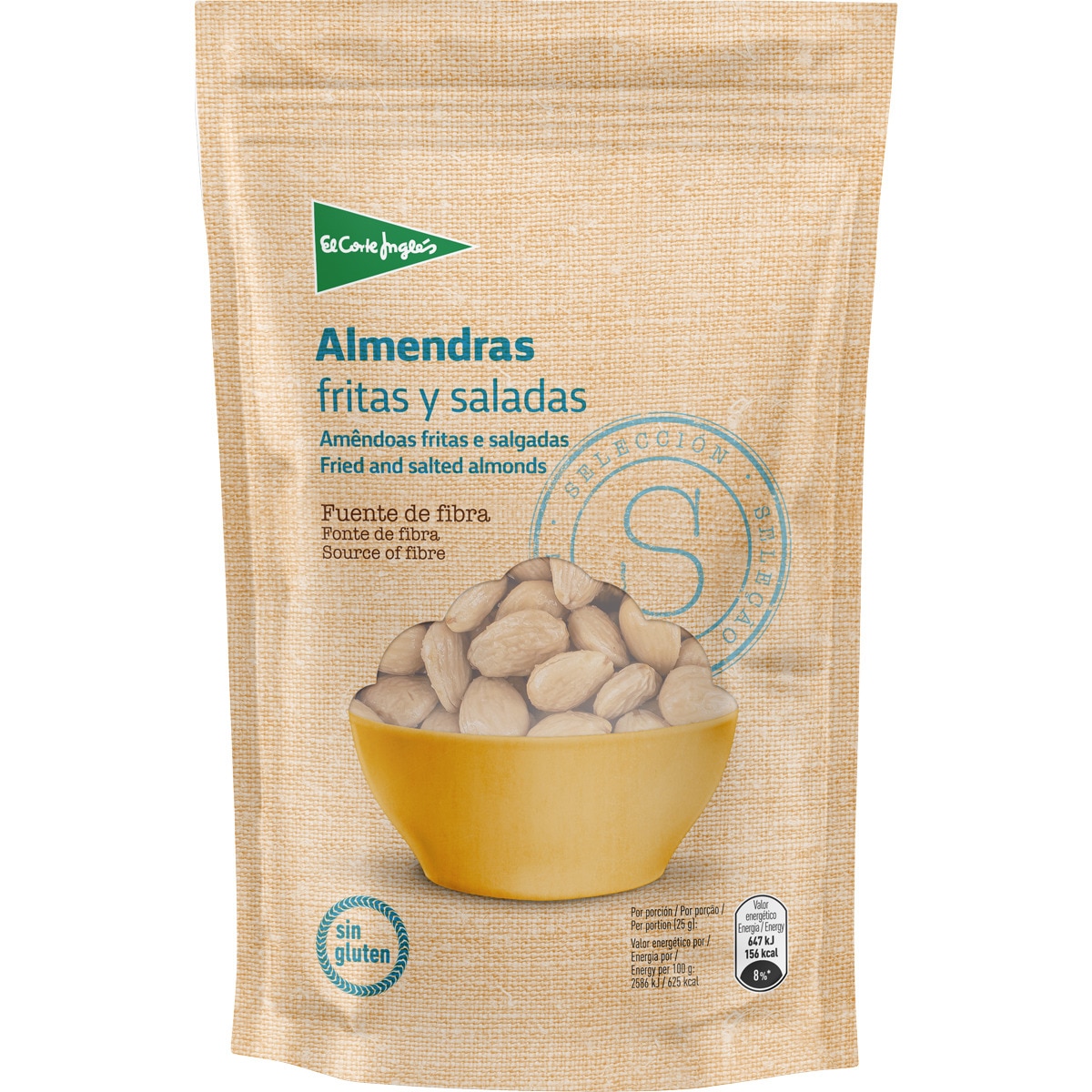 Almendras fritas y saladas Sin Gluten bolsa 150 g · EL CORTE INGLES ...