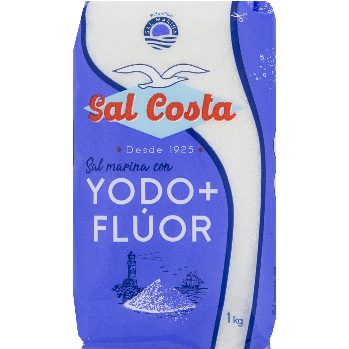 Sal marina con yodo + flúor paquete 1 kg · SAL COSTA · Supermercado El Corte Inglés El Corte Inglés