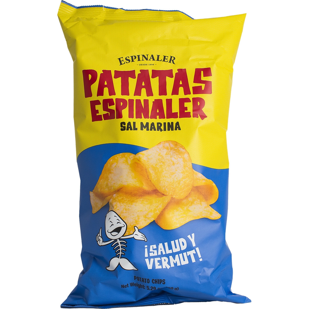 Patatas fritas con sal marina bolsa 150 g neto escurrido · ESPINALER ...