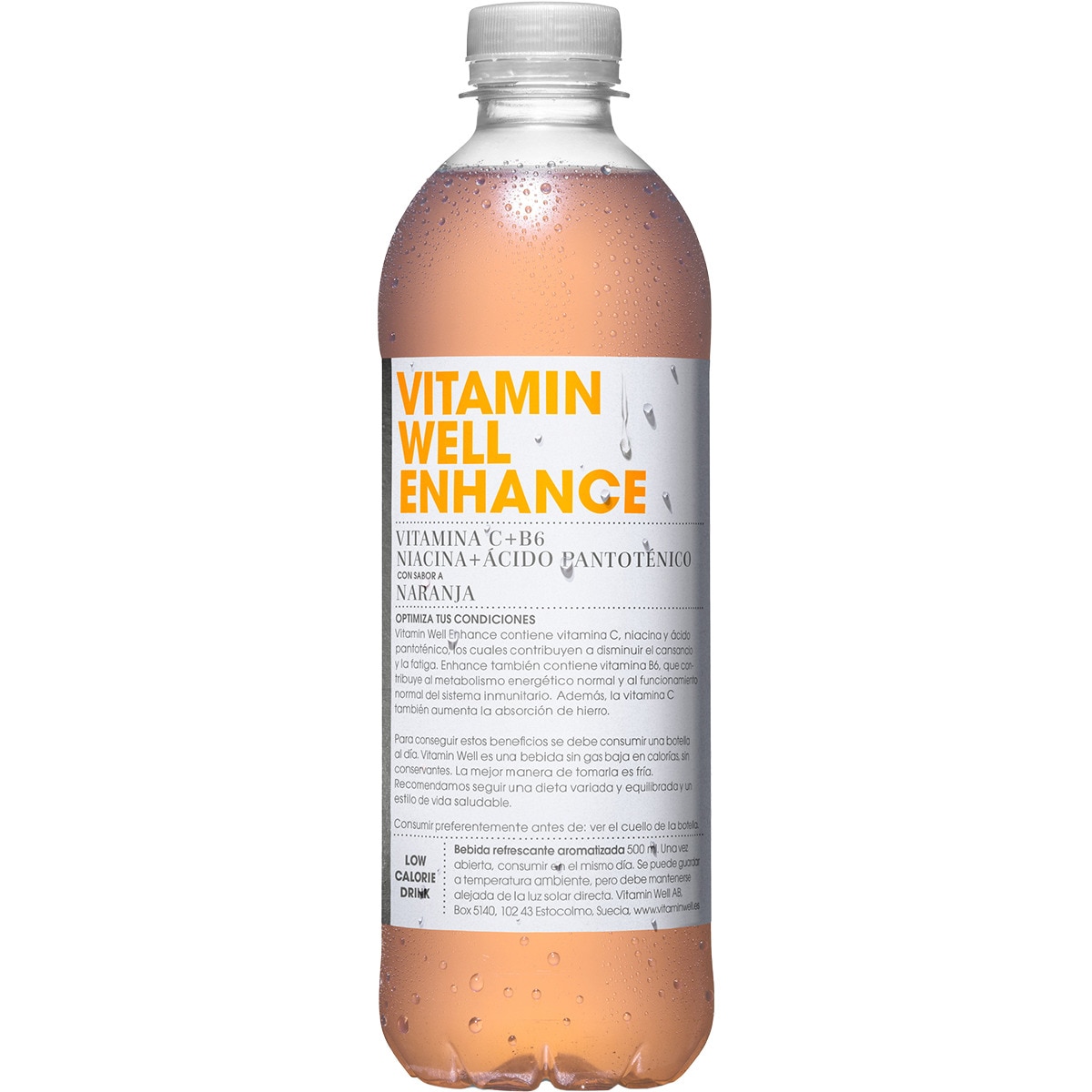 bebida refrescante con vitaminas y minerales Enhance sabor naranja ...