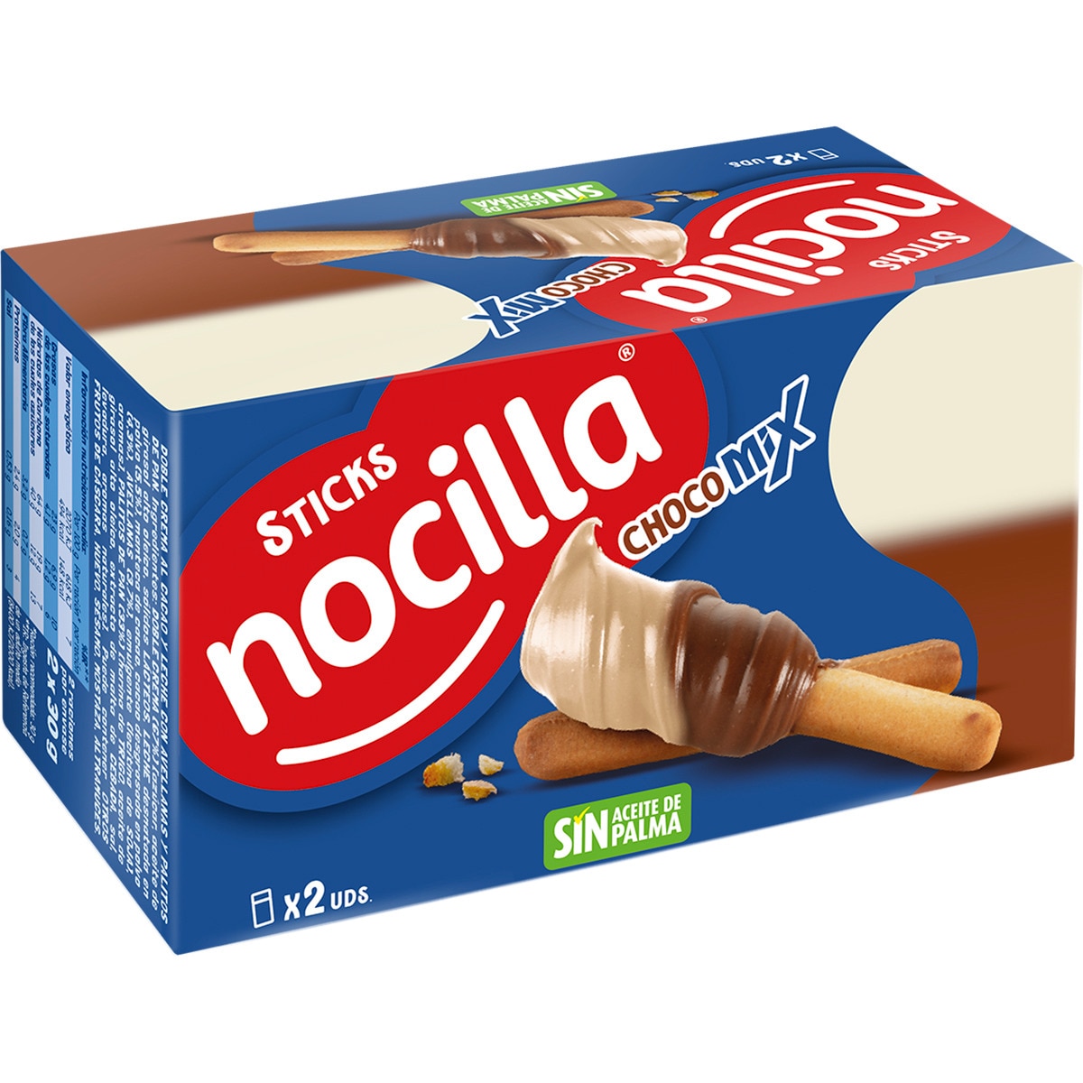 Sticks Chocomix palitos con crema de cacao, avellanas y leche sin aceite de palma paquete 60 g ...