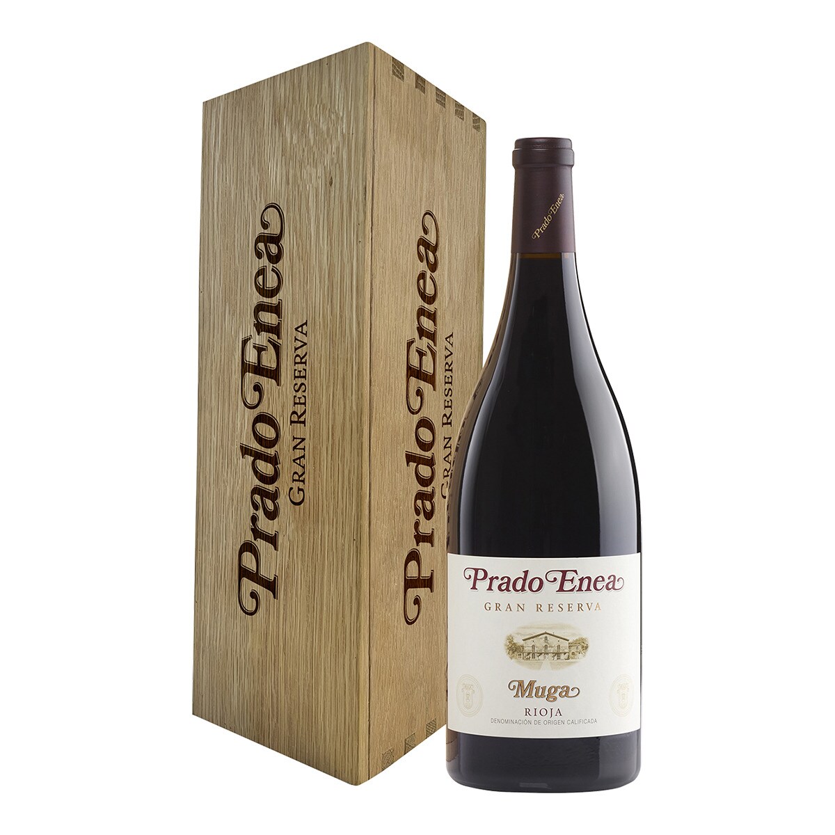 Vino tinto reserva DOCa Rioja magnum botella 1,5 l en estuche de madera · PRADO ENEA ...