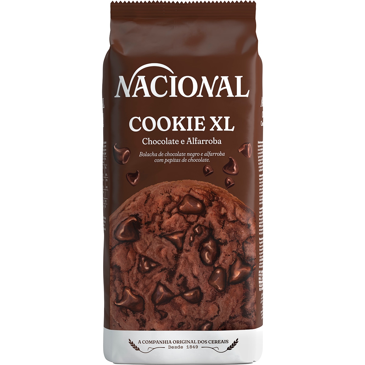 Cookies XL com Pepitas de Chocolate e Alfarroba embalagem 180 g ...