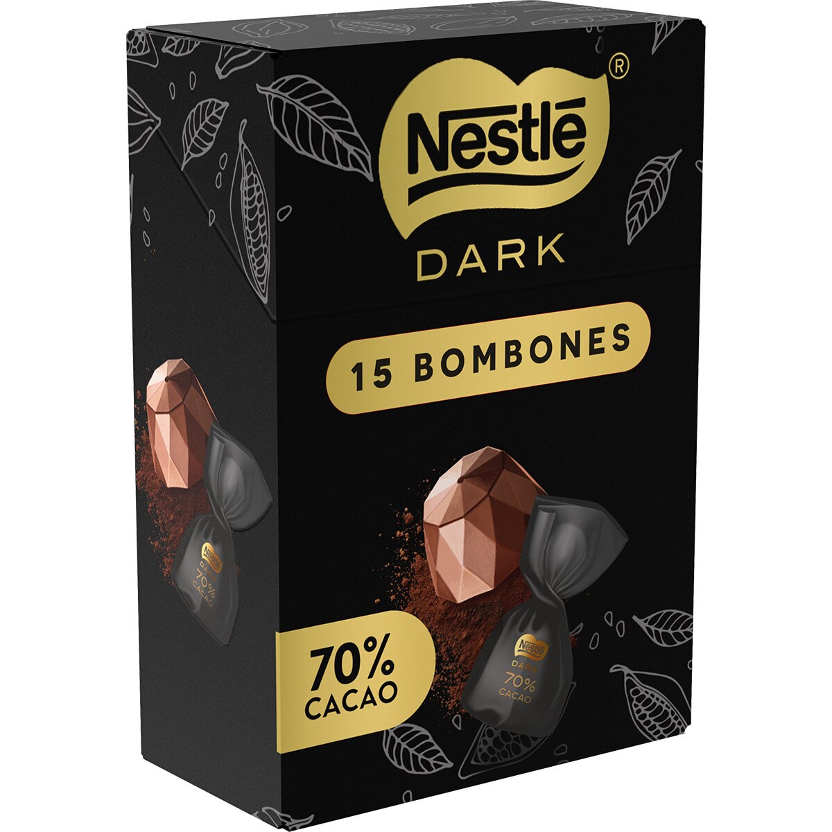 Bombones de chocolate negro 70% cacao estuche 142 g · NESTLE DARK ...