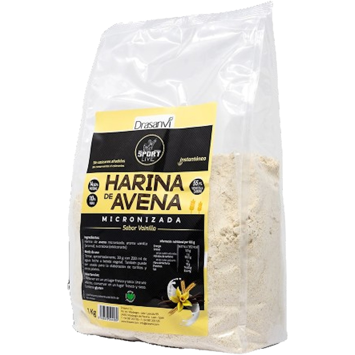 harina de avena micronizada instantánea sabor a vainilla bolsa 1 kg ...