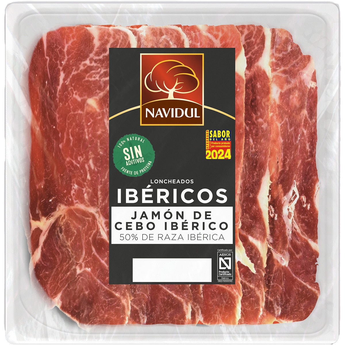 Jamón de cebo ibérico 50% raza ibérica en lonchas sobre 70 g · NAVIDUL ...
