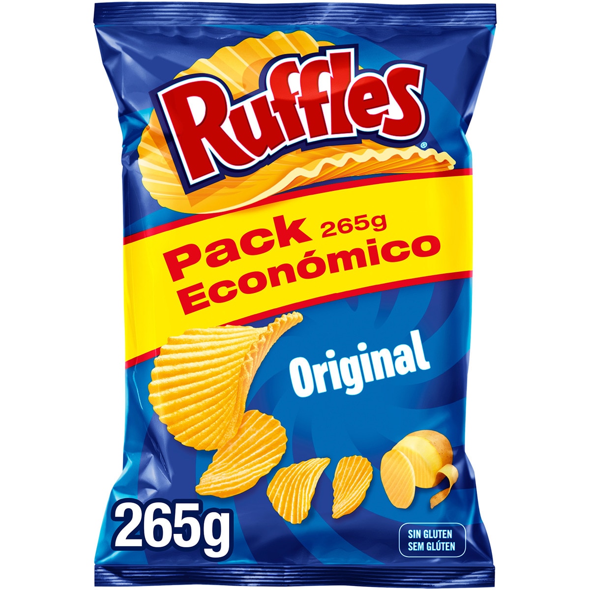 Patatas fritas onduladas sabor original sin gluten bolsa 265 g ...