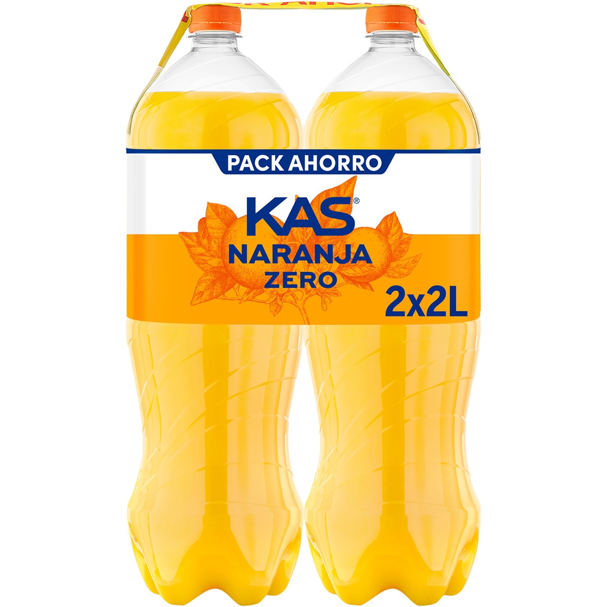 Refresco de naranja con gas pack 2 botellas 2 l · KAS ZERO ...