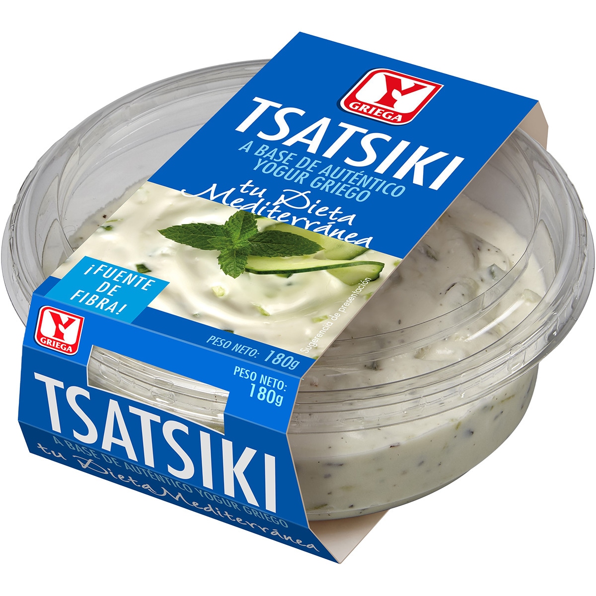 Tsatsiki salsa fresca a base de yogur griego y pepino sin gluten ...