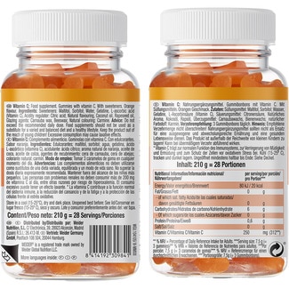 Gummies! vitamina C sabor naranja sin gluten y sin azúcar bote 84 ...