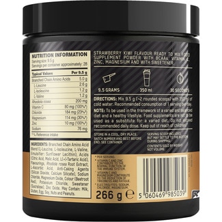 On Gold Standard BCAA bebida isotónica sabor fresa y kiwi envase 266 g ...