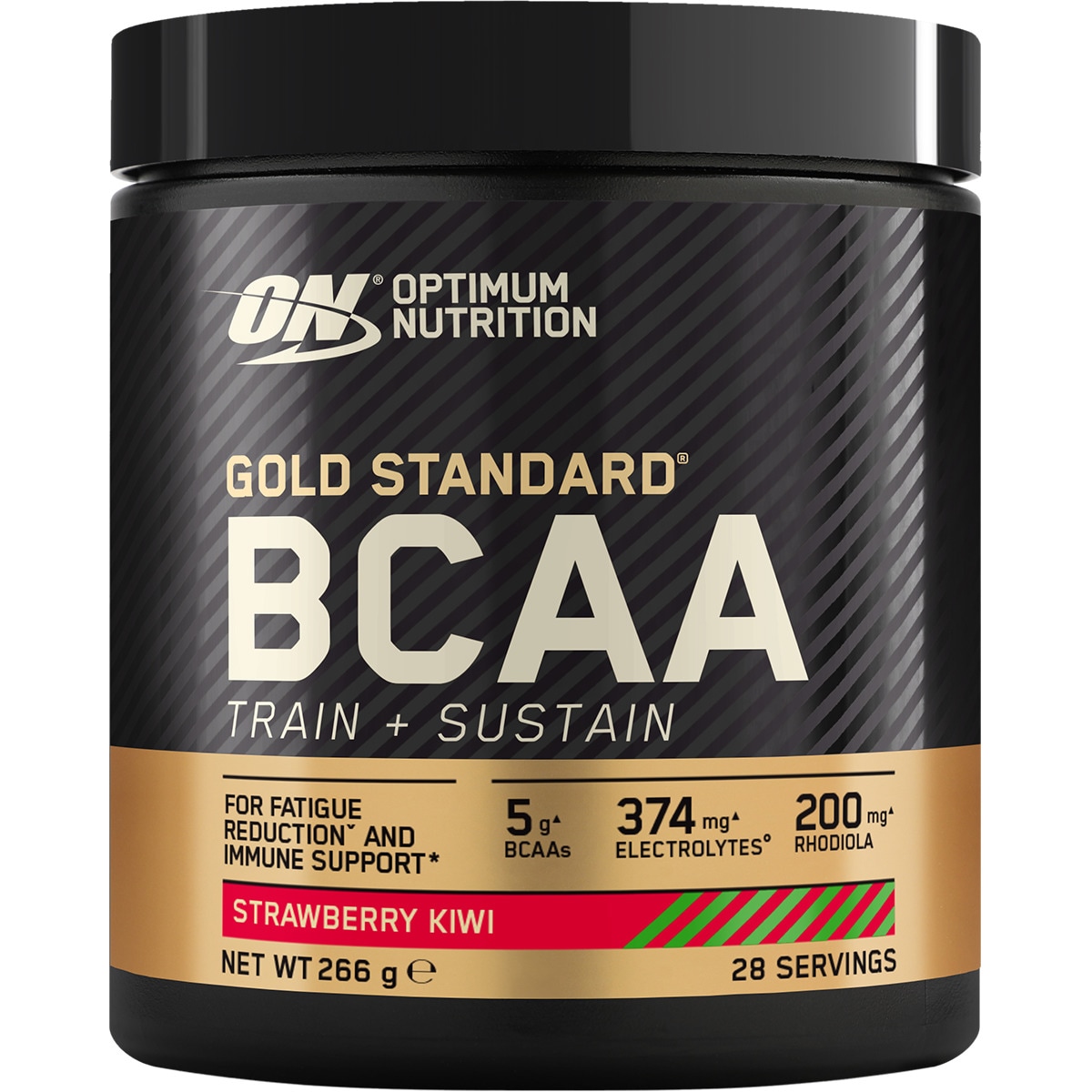 On Gold Standard BCAA bebida isotónica sabor fresa y kiwi envase 266 g ...