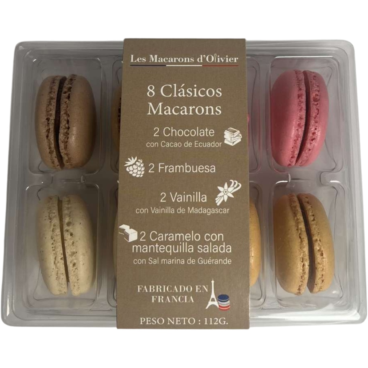 macarons clásicos 8 unidades blister 150 g · LES MACARONS DE OLIVIER ...