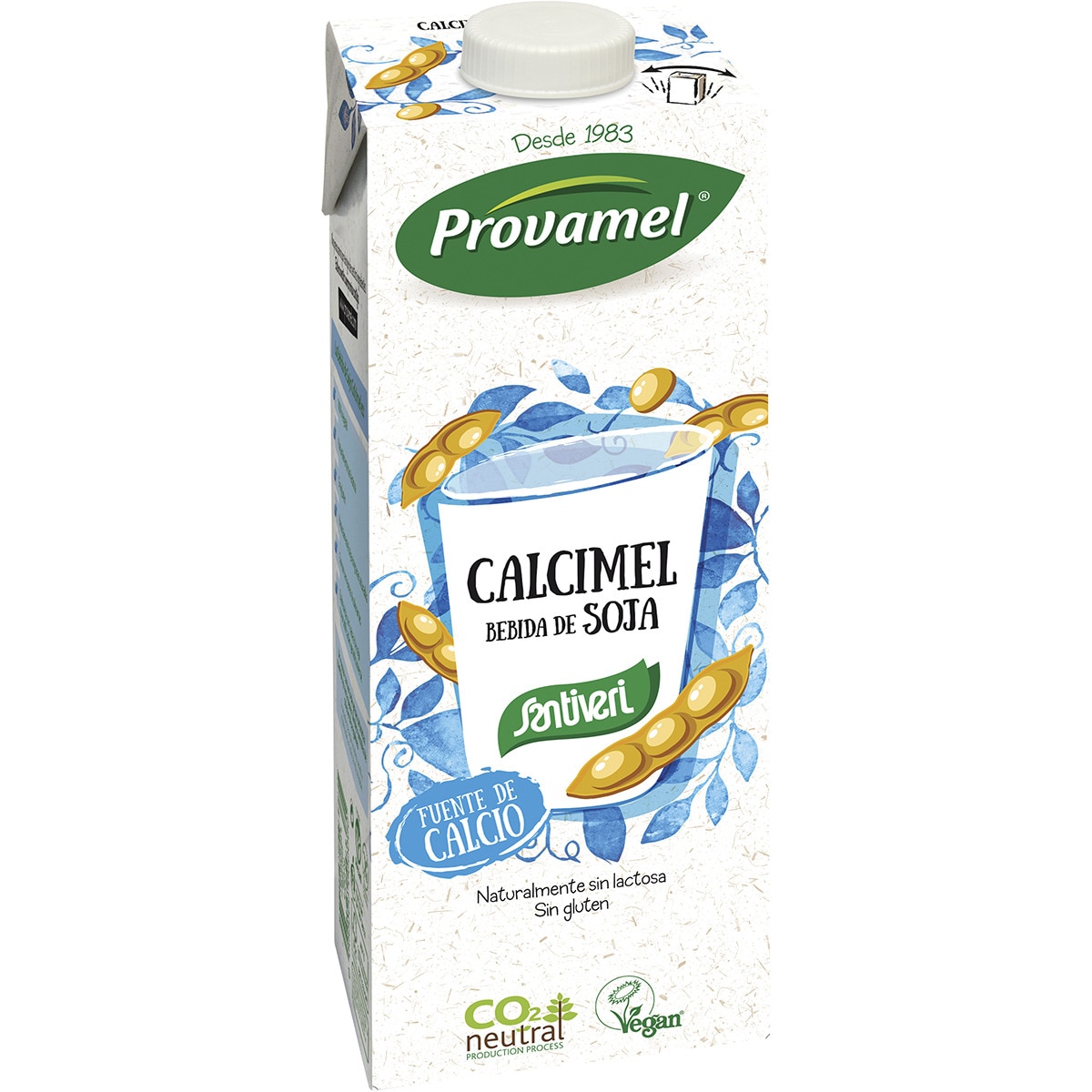 Calcimel bebida de soja enriquecida con calcio sin gluten y sin lactosa ...