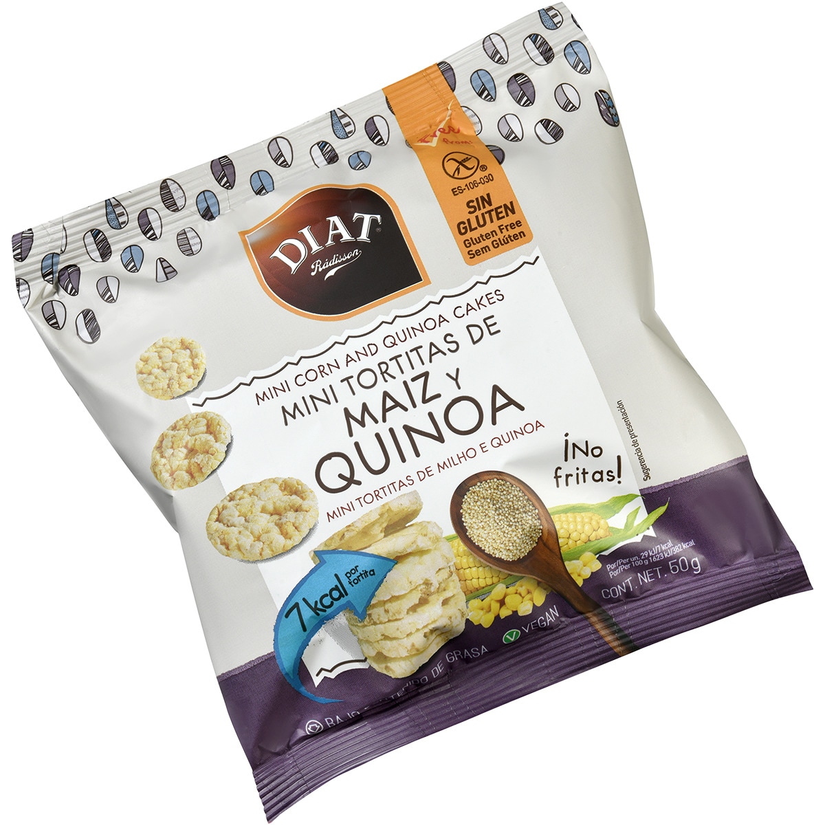 mini tortitas de maíz y quinoa no fritas sin gluten paquete 50 g · DIAT ...