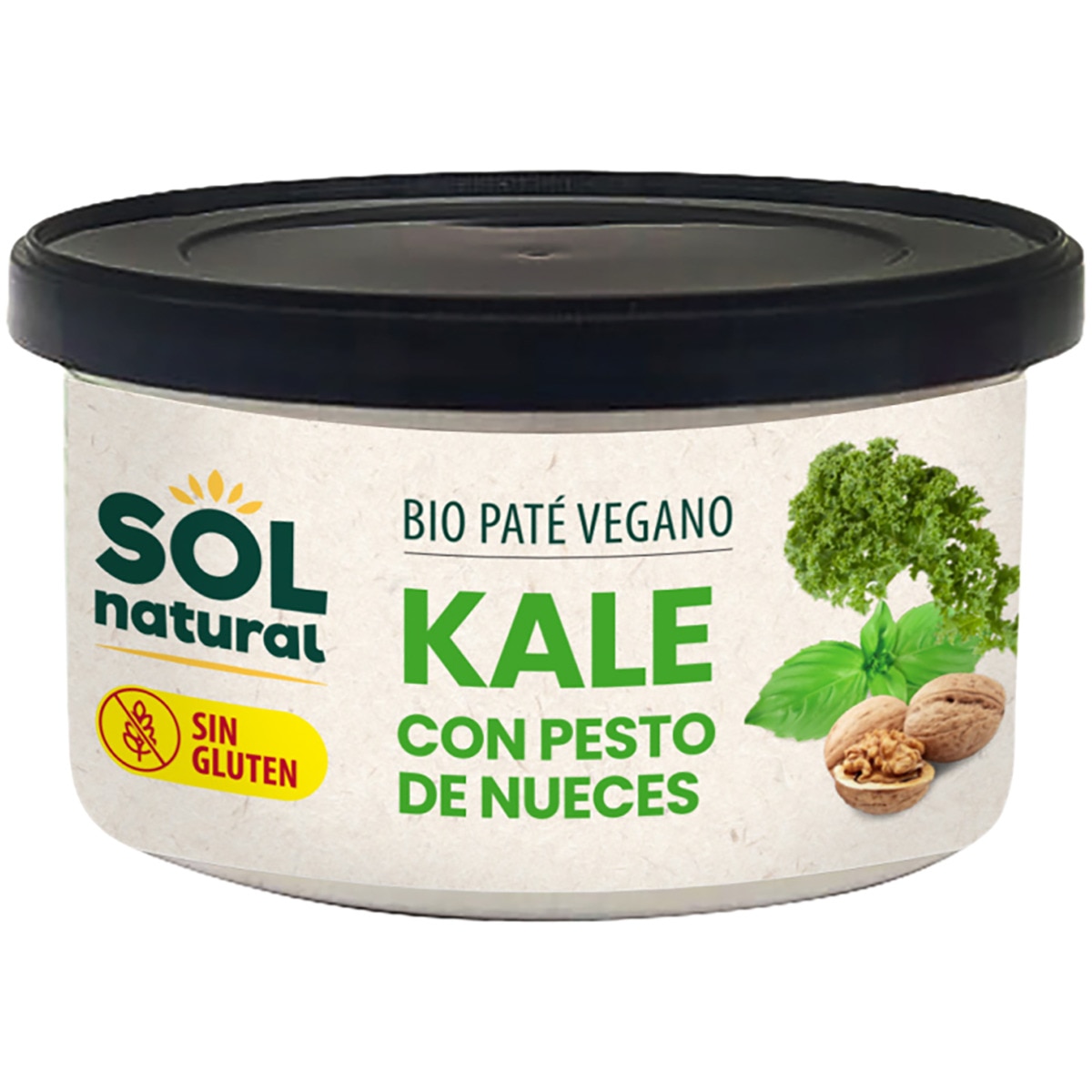 paté vegano ecológico de kale con pesto sin gluten lata 125 g · SOL ...
