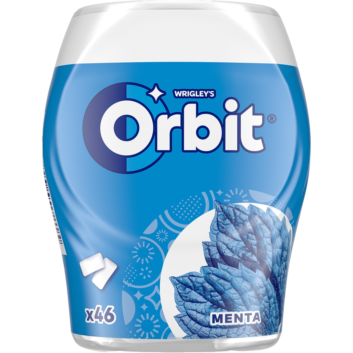 Chicles de menta sin azúcar 46 unidades bote 64 g · ORBIT ...