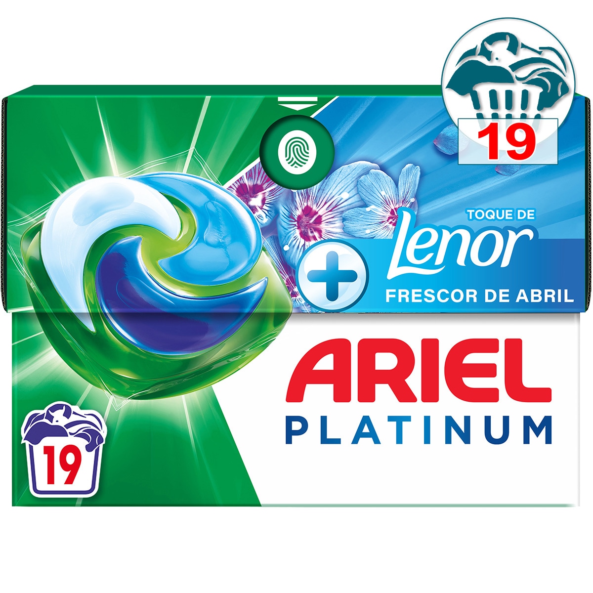 detergente cápsulas Platinum Todo en 1 Pods con toque de Lenor caja 19 ...