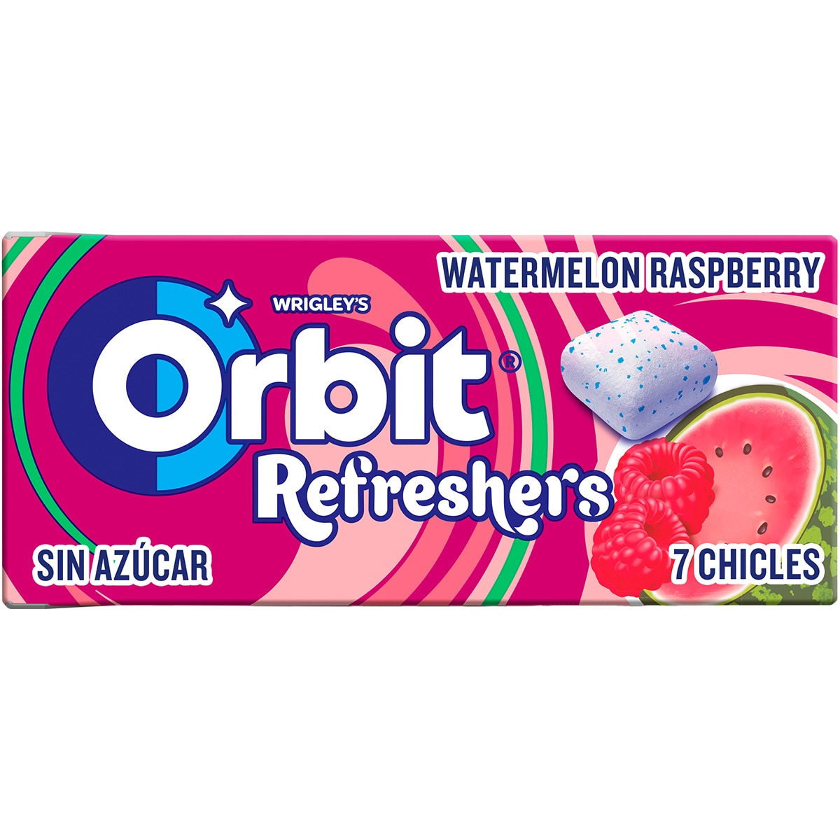 Refreshers chicles sabor sandía y frambuesa sin azúcar paquete 7 ...