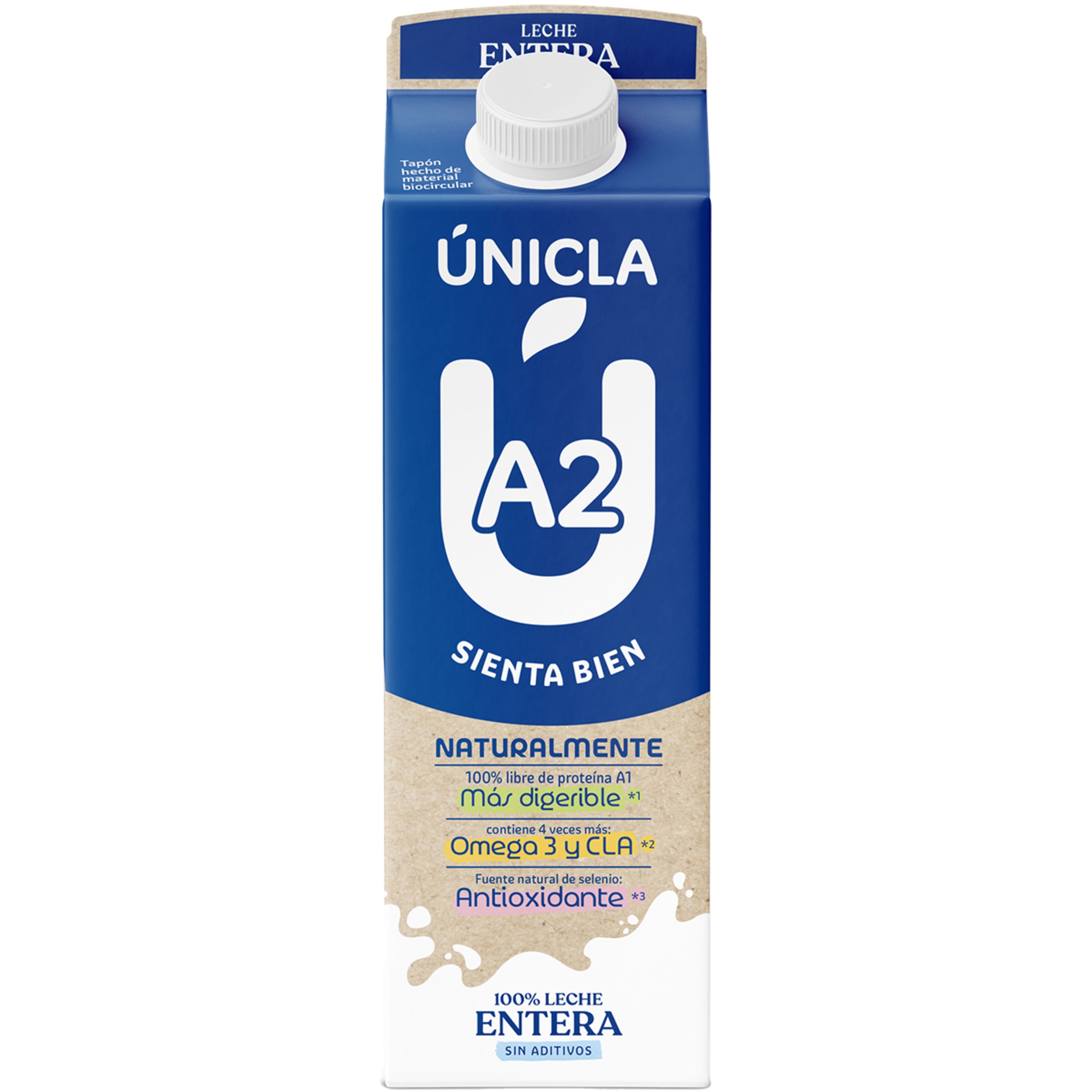 A2 leche entera brik 1 l · UNICLA · Supermercado El Corte Inglés